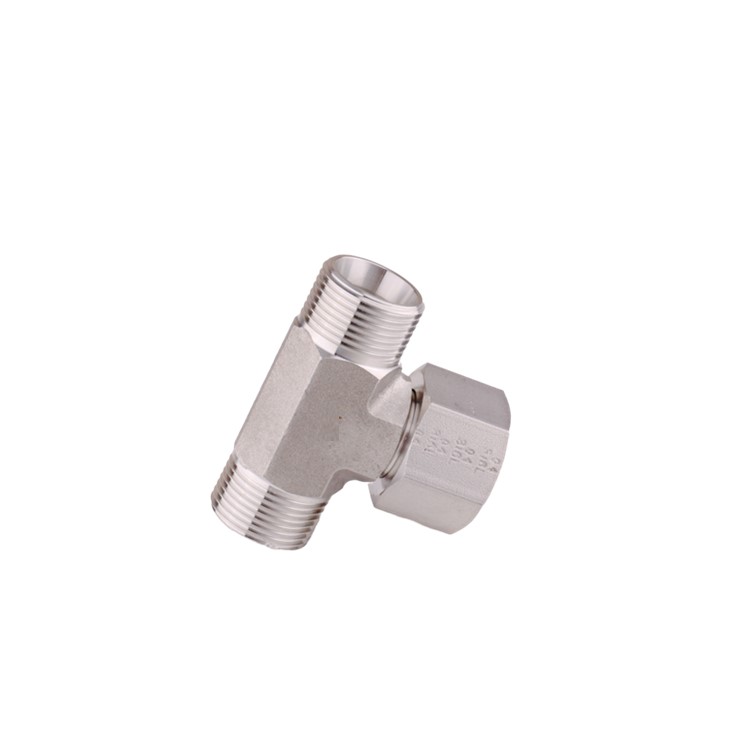 Hydraulic Tee Junction Branch Fitting with Swivel Nut